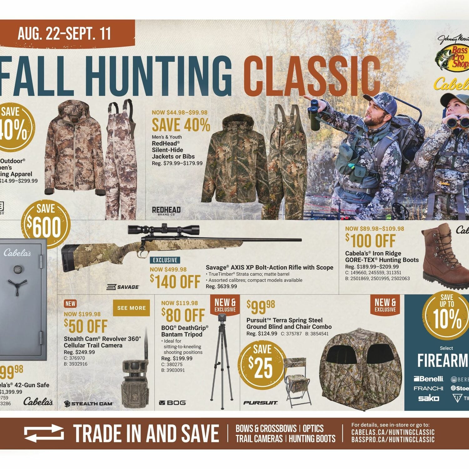 Cabelas Weekly Flyer - Fall Hunting Classic - Aug 22 – Sep 11 ...