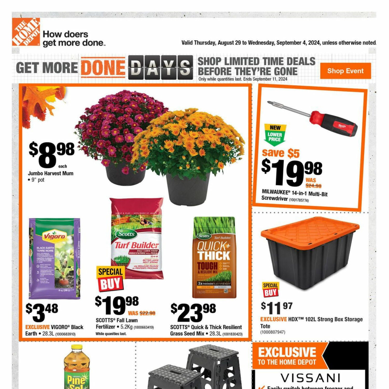 Home Depot Weekly Flyer - Weekly Deals - Get More Done Days (ON) - Aug ...