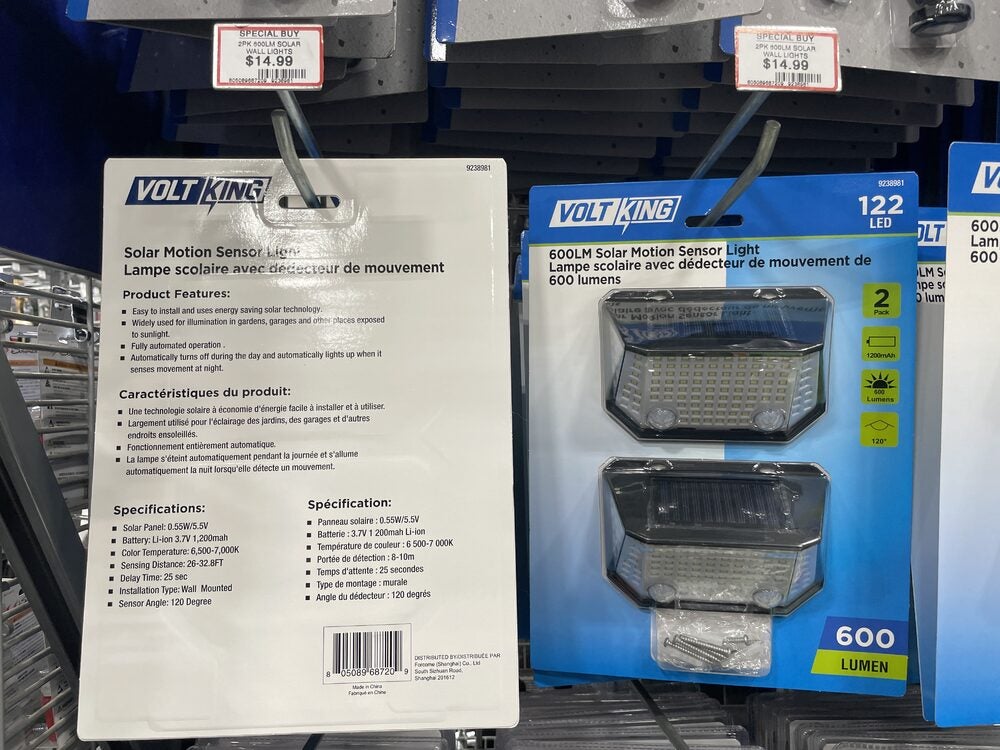 [Princess Auto] Solar motion sensor light 600lm - 2 pack - RedFlagDeals ...