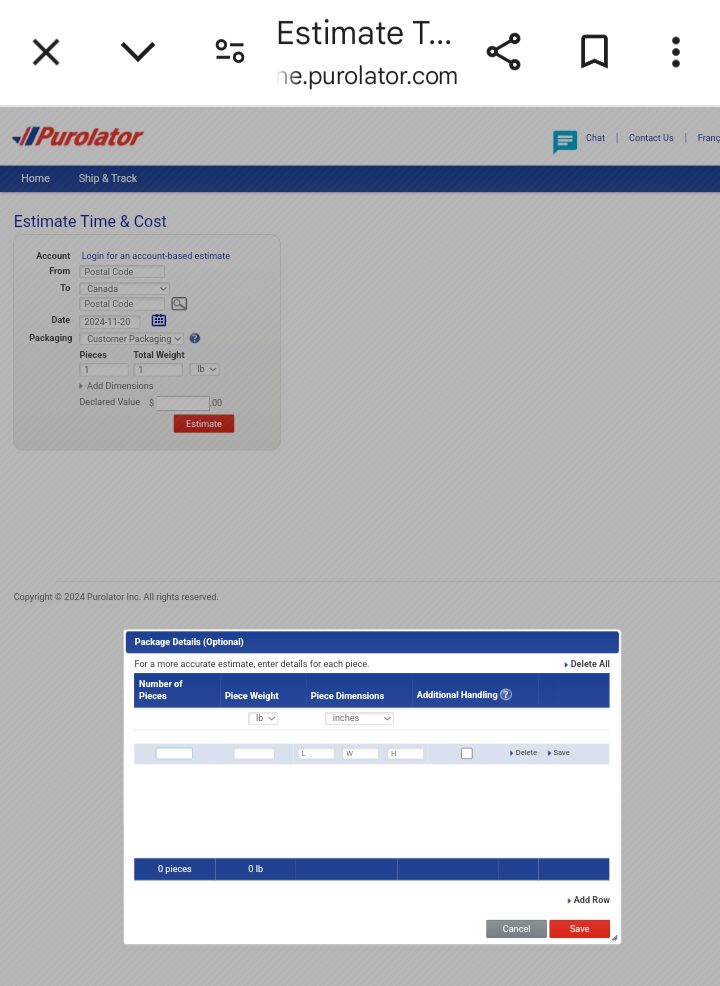 [Purolator] Purolator offers $15 province wide shipping during the ...