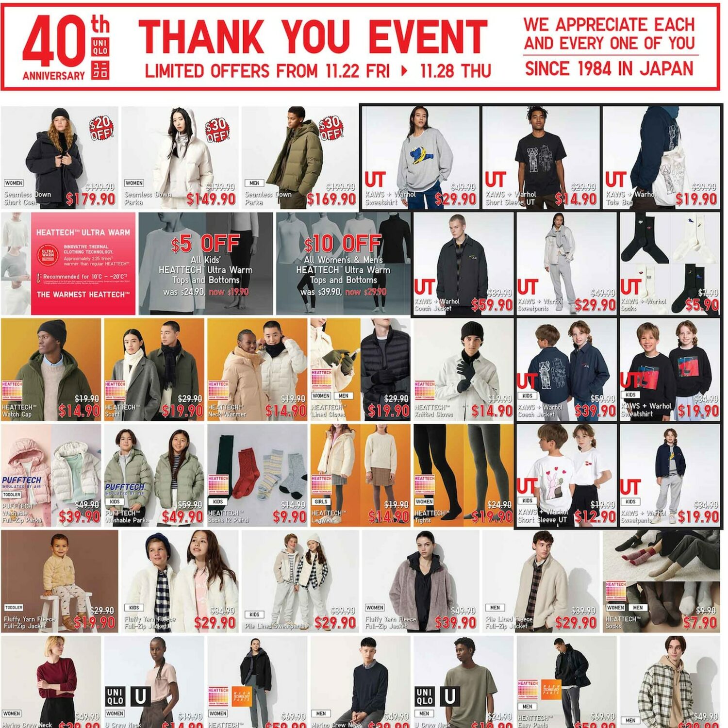 UNIQLO Weekly Flyer - Thank You Event - Nov 22 – 28 - RedFlagDeals.com