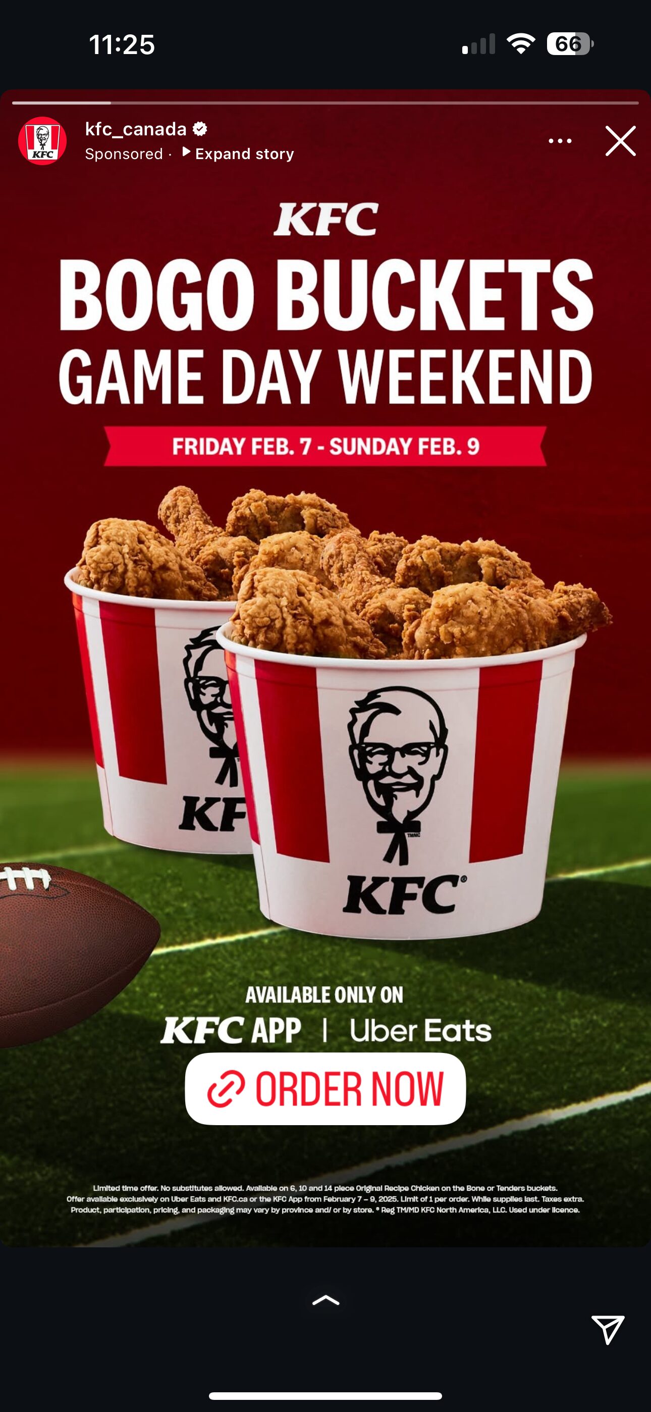 [KFC] KFC BOGO buckets on KFC App, kfc.ca, and Uber Eats (Feb 7 to 9 ...
