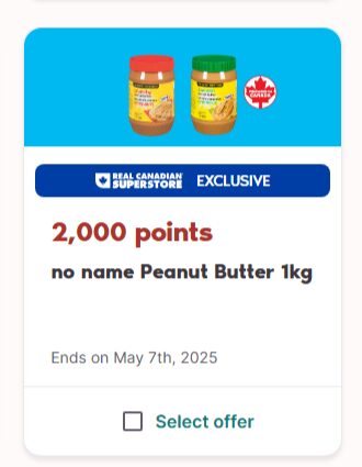 [Real Canadian Superstore] No Name Peanut Butter 1KG $4.00 + 2,000 PCO ...