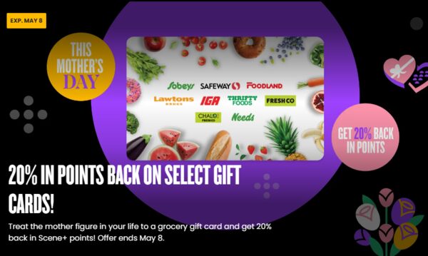 [Sobeys] Scene - 20% in points back on select gift cards (Sobeys ...