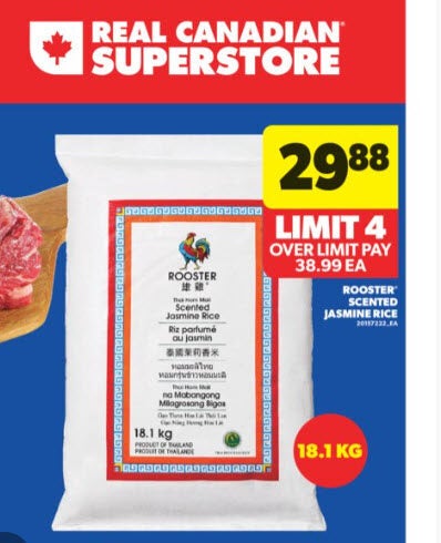 [Loblaws] No Frills ON Rooster Jasmine rice 8kg $13.88 May08-14 ...