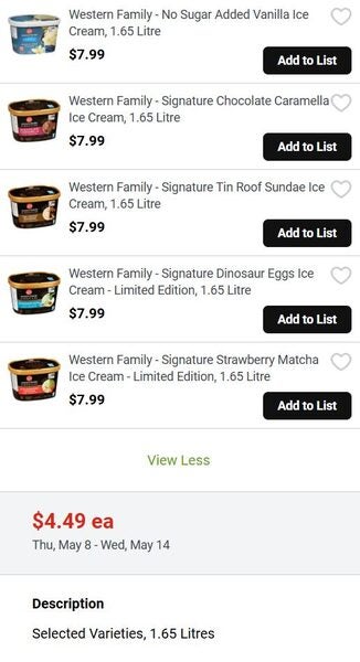 [Save On Foods] Western Family Signature Ice Cream 1.65L $3.49 ...