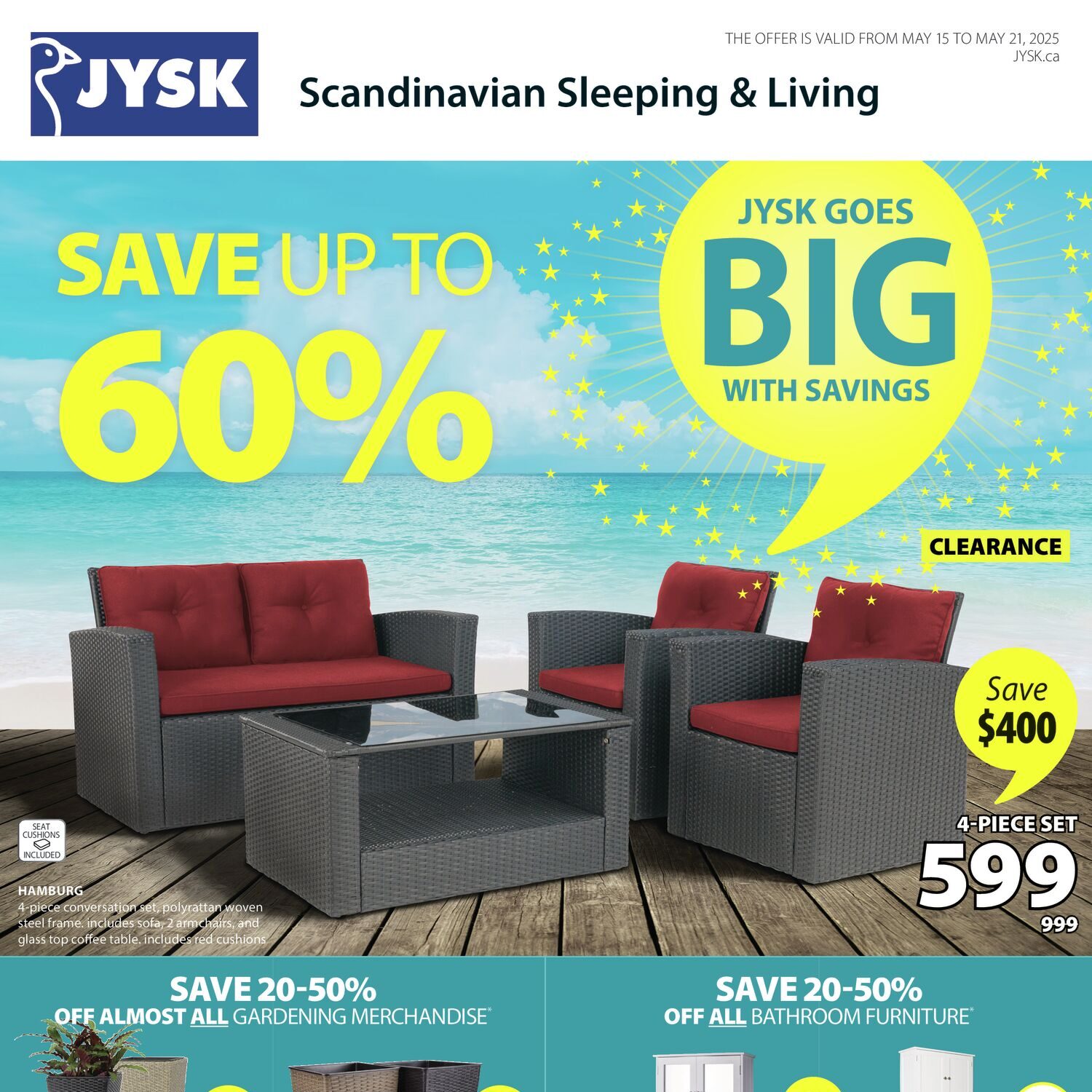 JYSK Weekly Flyer - Weekly Deals - Go Big With Savings - May 15 – 21 ...