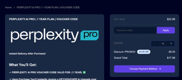 Perplexity Pro - Yearly Plan - $17.99USD - Page 2 - RedFlagDeals.com Forums