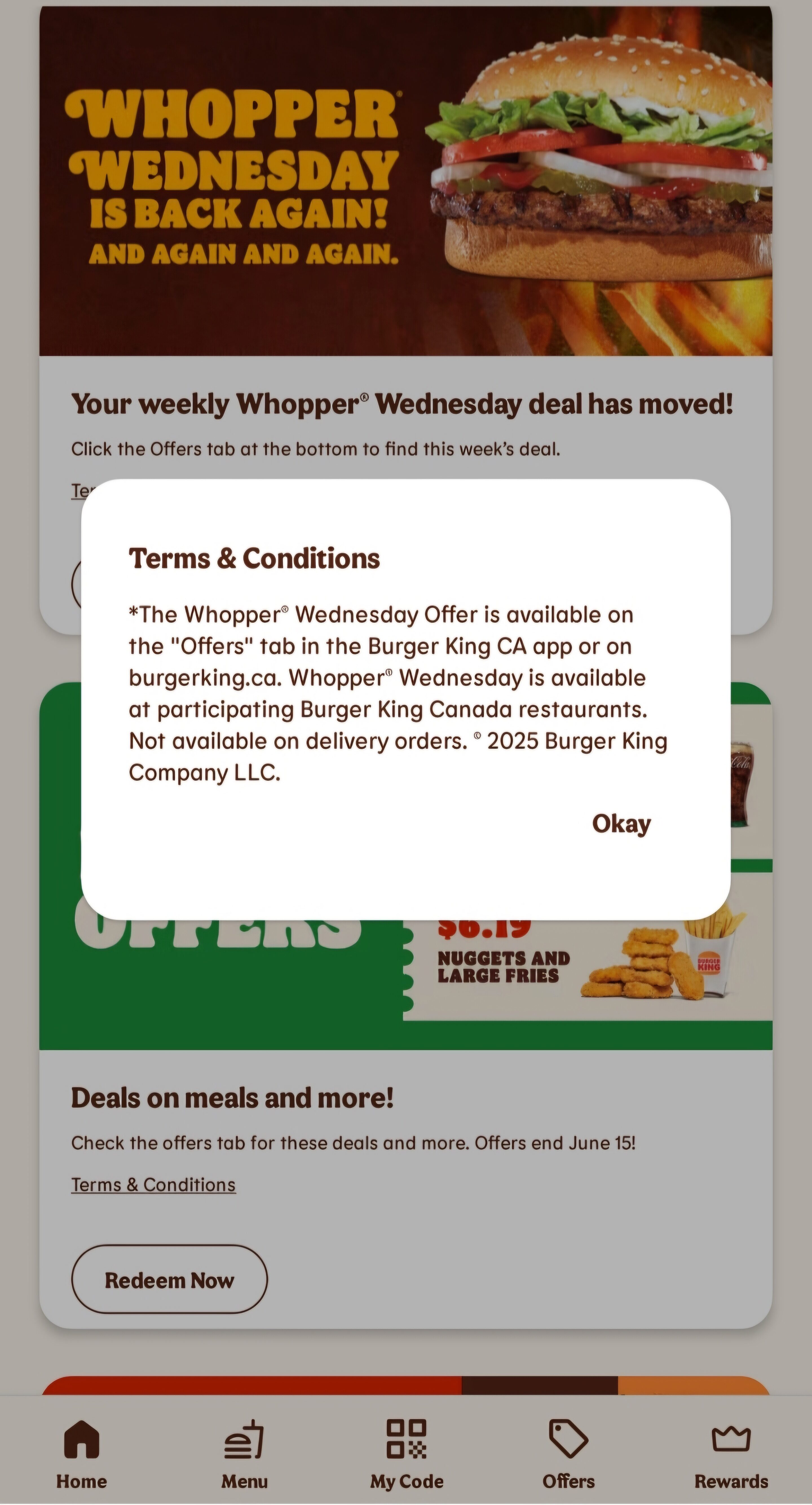 [Burger King] International Burger Day $5 Whopper (app only ...