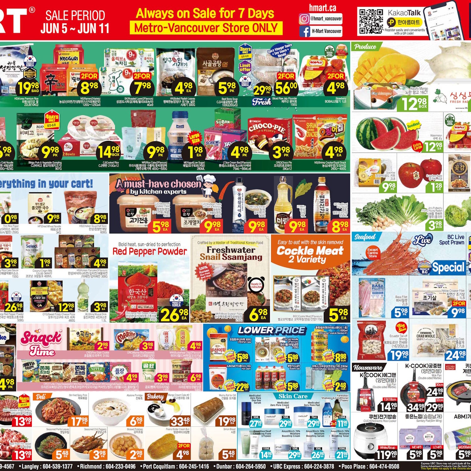 H-Mart Weekly Flyer - Weekly Specials (BC) - Jun 5 – 11 - RedFlagDeals.com
