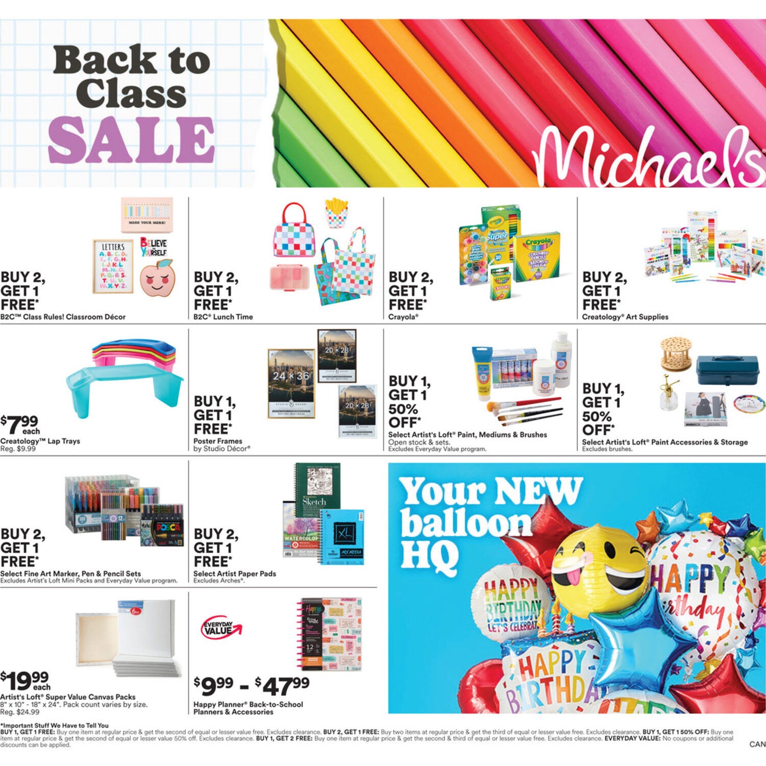 Michaels Weekly Flyer - Weekly Deals - Back To Class Sale - Jul 18 – 24 ...