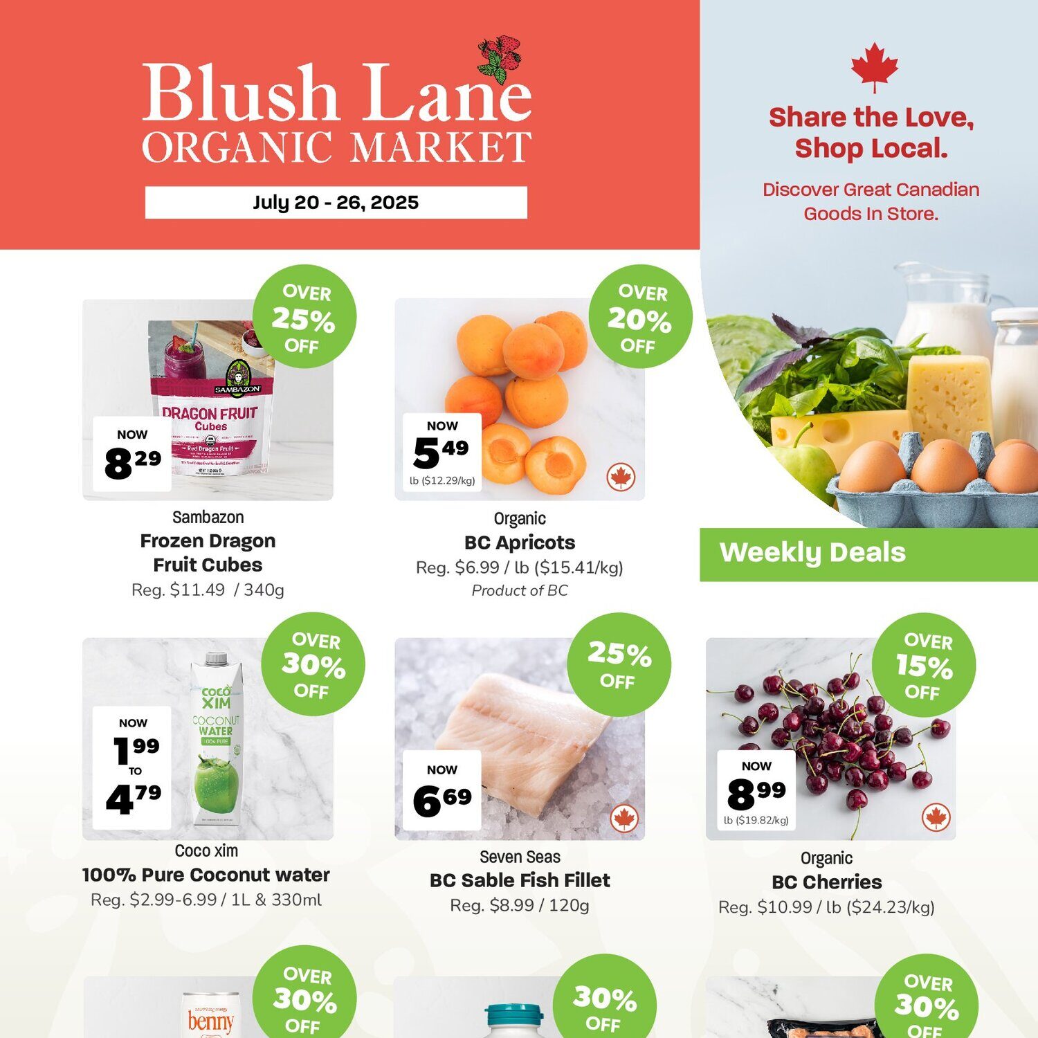 Blush Lane Organics Weekly Flyer - Weekly Specials - Jul 20 – 26 ...