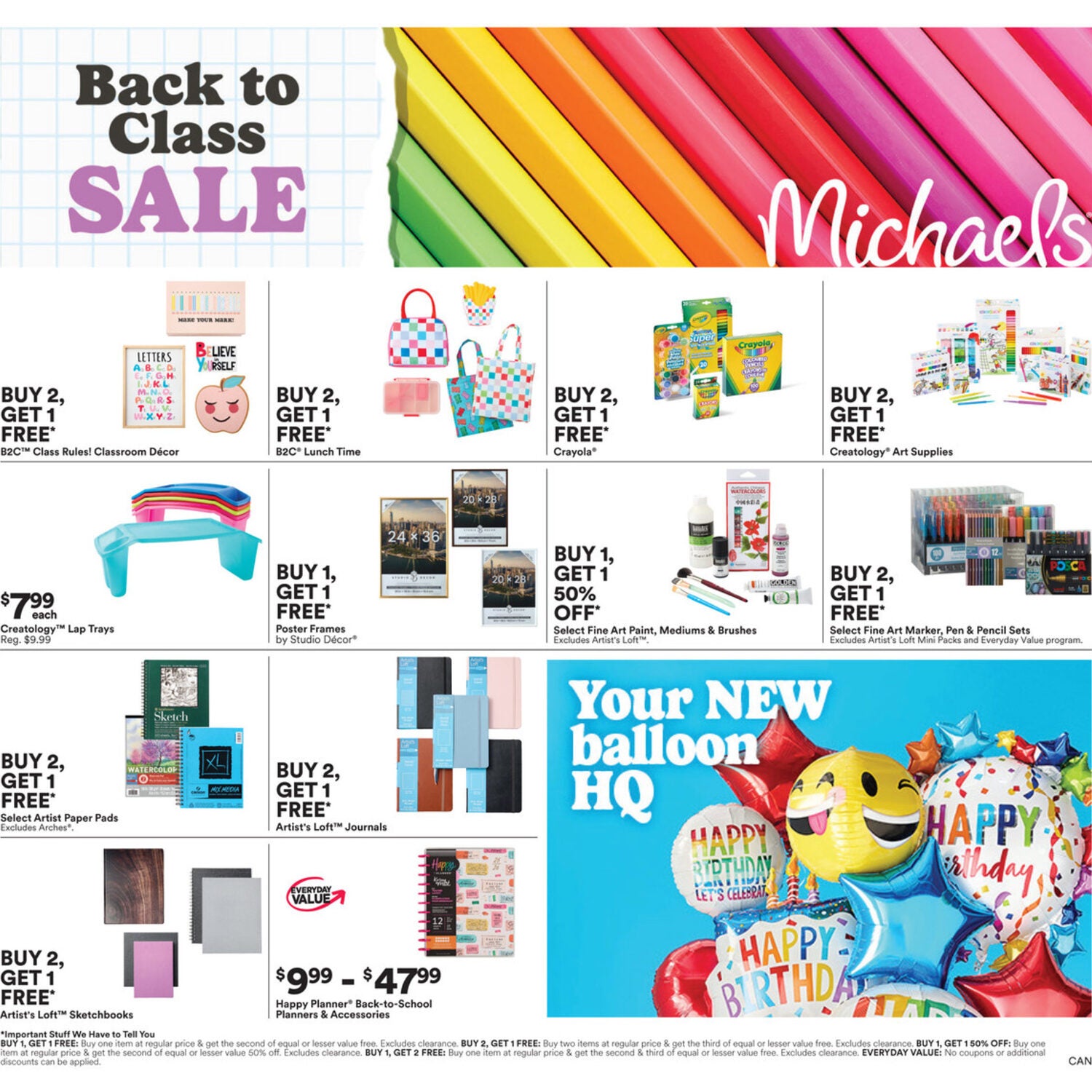Michaels Weekly Flyer - Weekly Deals - Back To Class Sale - Jul 25 – 31 ...