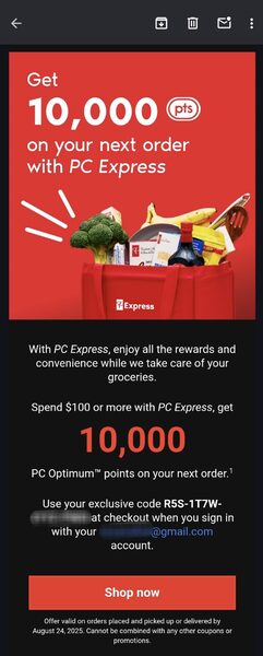 [PC Optimum] PC express pass for $12/year, new member only. YMMV - Page ...