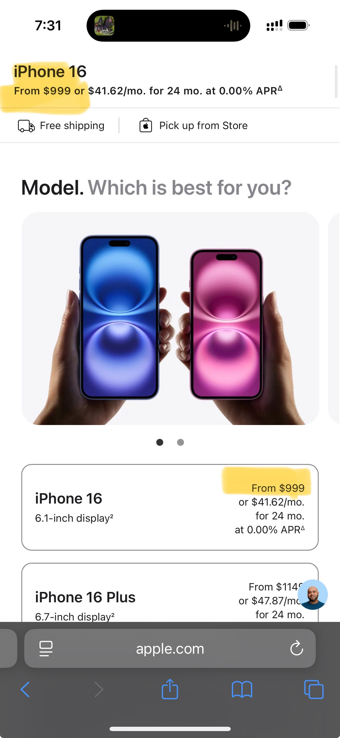 [The Mobile Shop] iPhone 16 128gb $10/month (save&return) + 100,000 ...