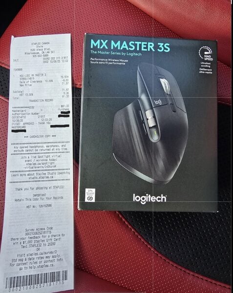 [Staples in store - YMMV] Logitech Master 3S mouse $79.97 + 10% off ...