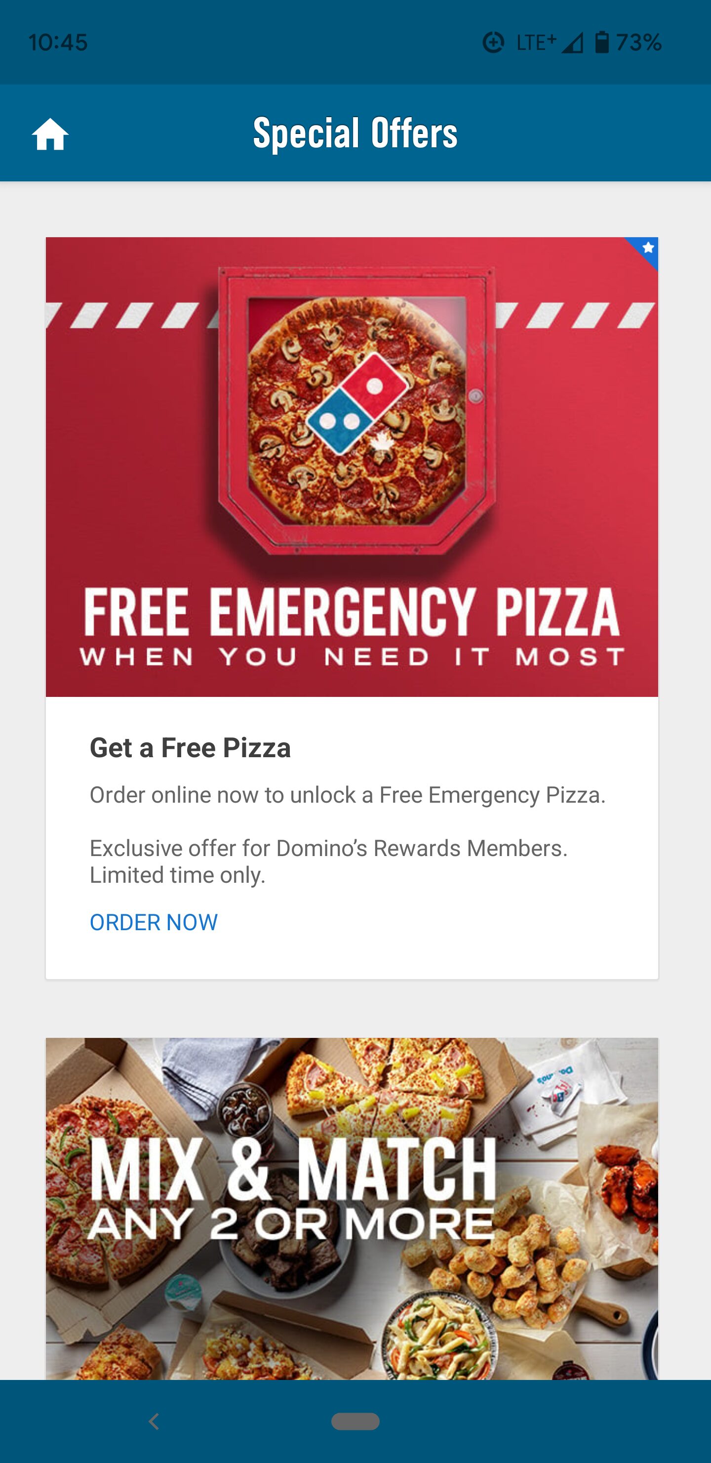 [Domino's Pizza] Dominos Pizza - Medium 2 topping Emergency Pizza ($10 ...