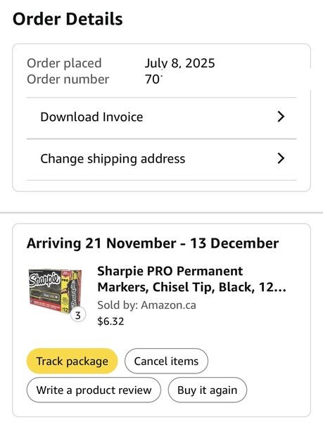 [Amazon.ca] Sharpie Black Markers | 12 Magnum Chisel Tips | $6.22 | Dec ...