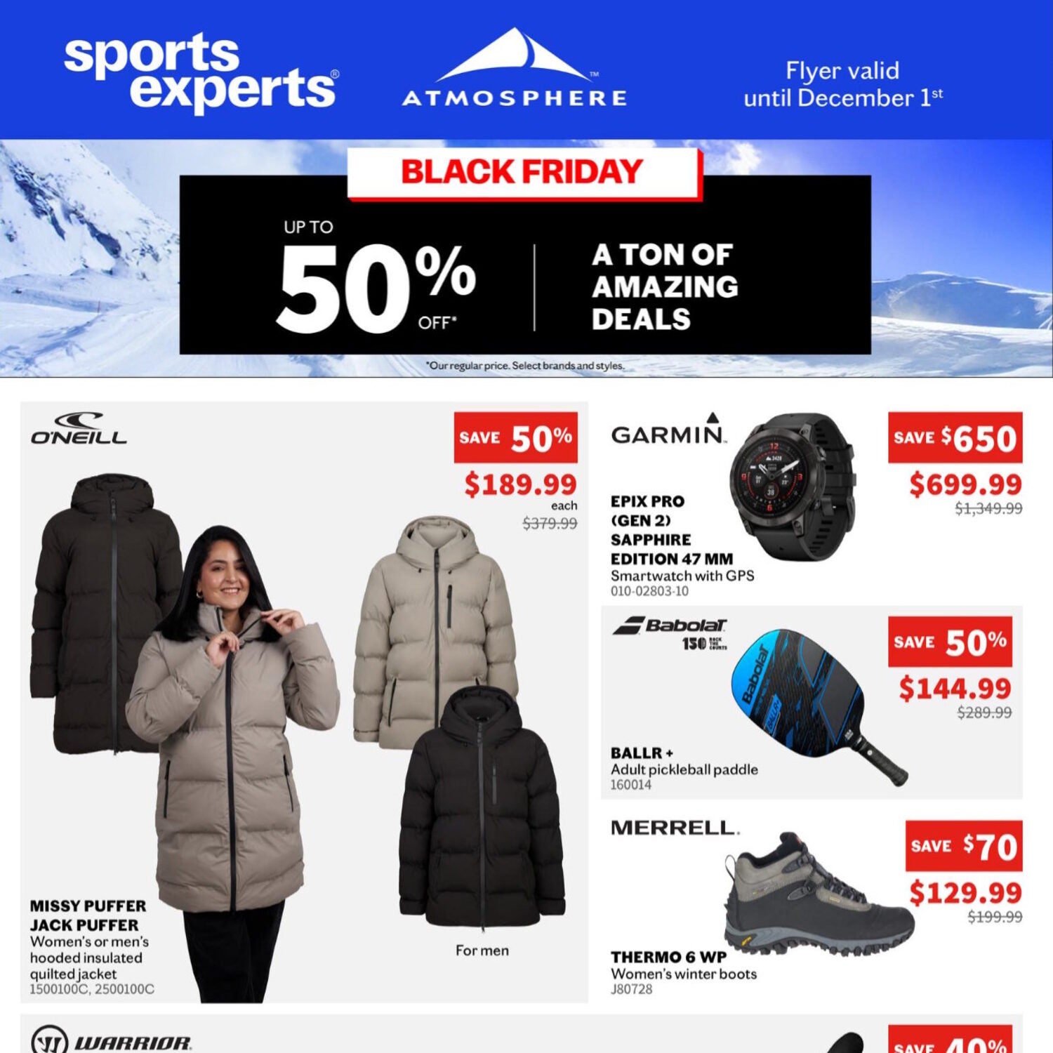 Sports Experts Weekly Flyer - Black Friday Deals - Nov 17 – Dec 1 ...