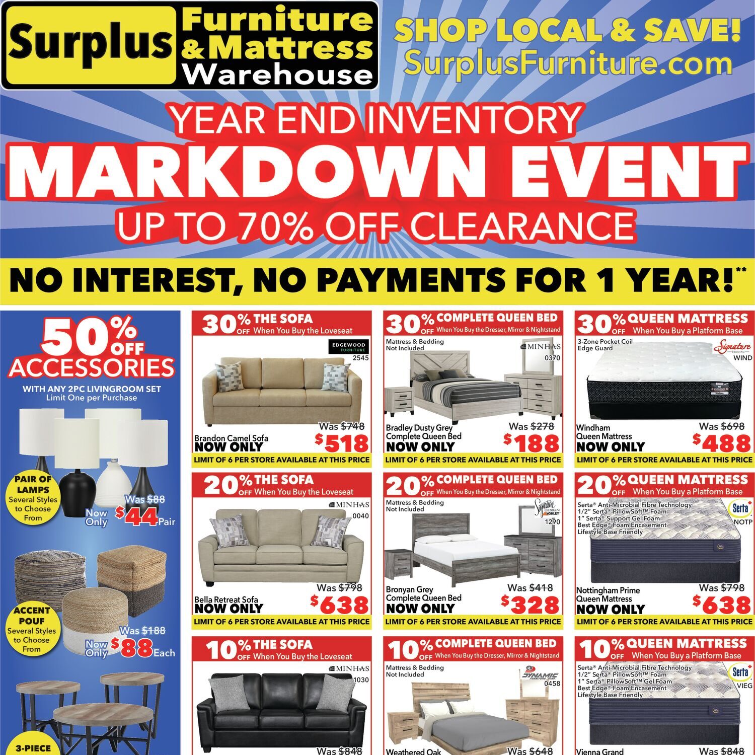 Surplus Furniture Weekly Flyer - Calgary & Edmonton Only - Year End ...