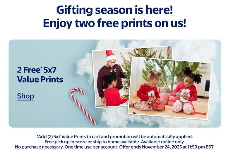 [Walmart] 2 Free 5x7 Value Prints from Walmart Photocentre - ONE DAY ...