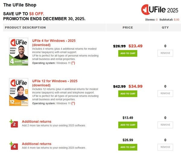 [Ufile.ca] UFile 2025 for Windows - SAVE UP TO $8 OFF, expires Dec 30 ...