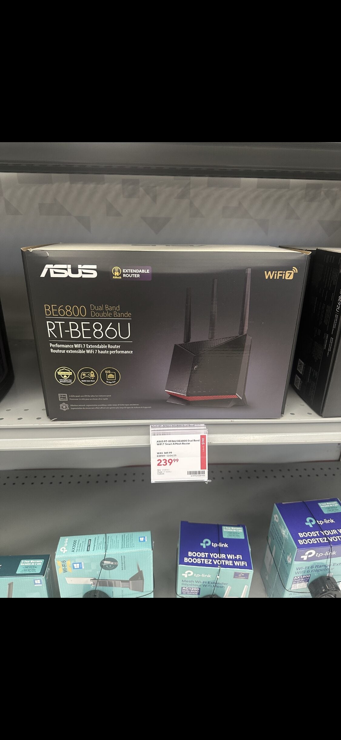 [Staples] [Black Friday] Staples Asus BE 86u wifi 7 router for $209 ...