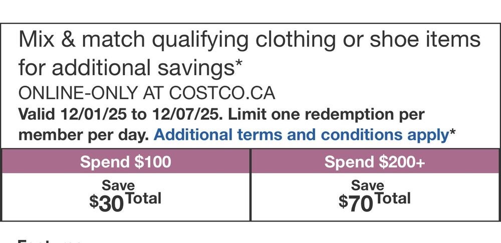 [Costco] Mix & match qualifying clothing or shoe items for additional ...