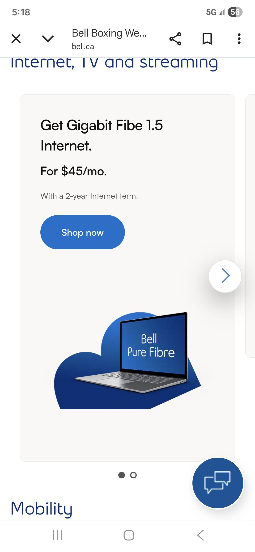 [Bell] Gigabit Fibe 1.5 $45/mo. and 3 $55/mo. Internet Promo (FTTH ...