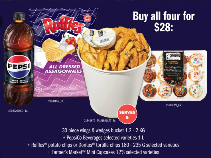 [Loblaws] 30 Wing Bucket with Potato Wedges (After 11am) $20 or 30 ...