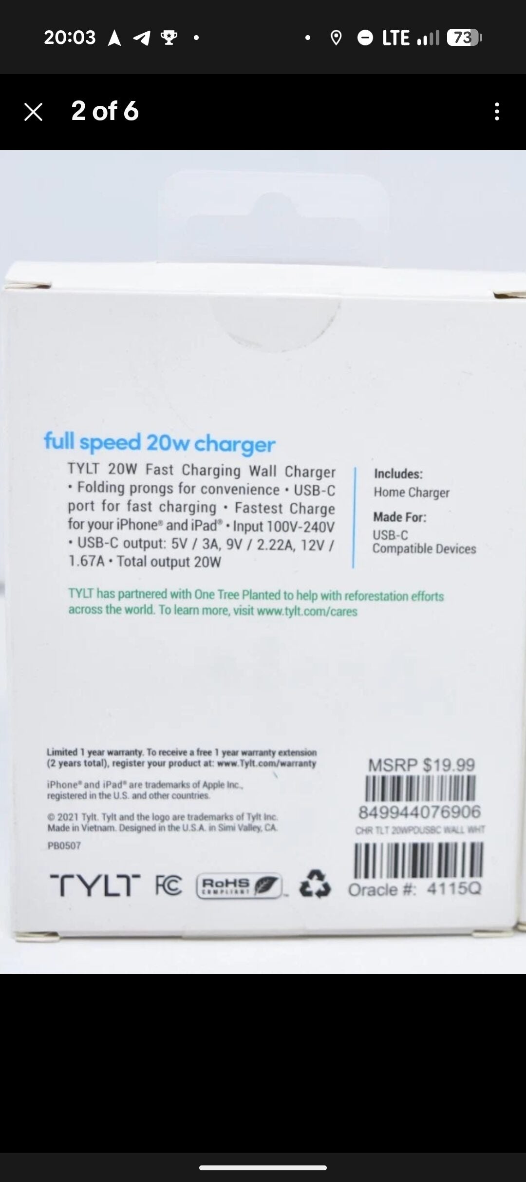[Dollarama] TYLT 20W USB-C fast charger $5 (Dollarama) YMMV ...