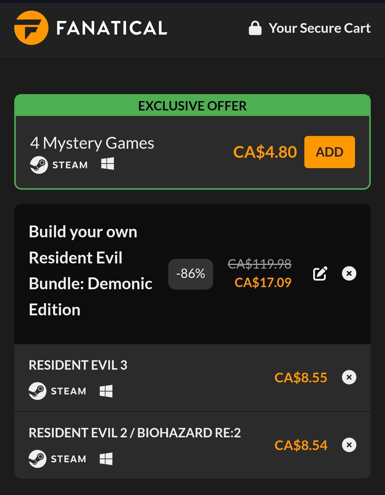 [Fanatical] Resident evil 2, 3 remake ($17.09 for both, no tax) (Steam ...