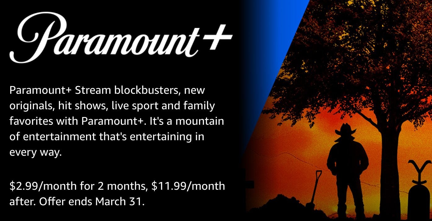 [Amazon Prime] Amazon Prime Video - Paramount+ for $2.99 per month for ...
