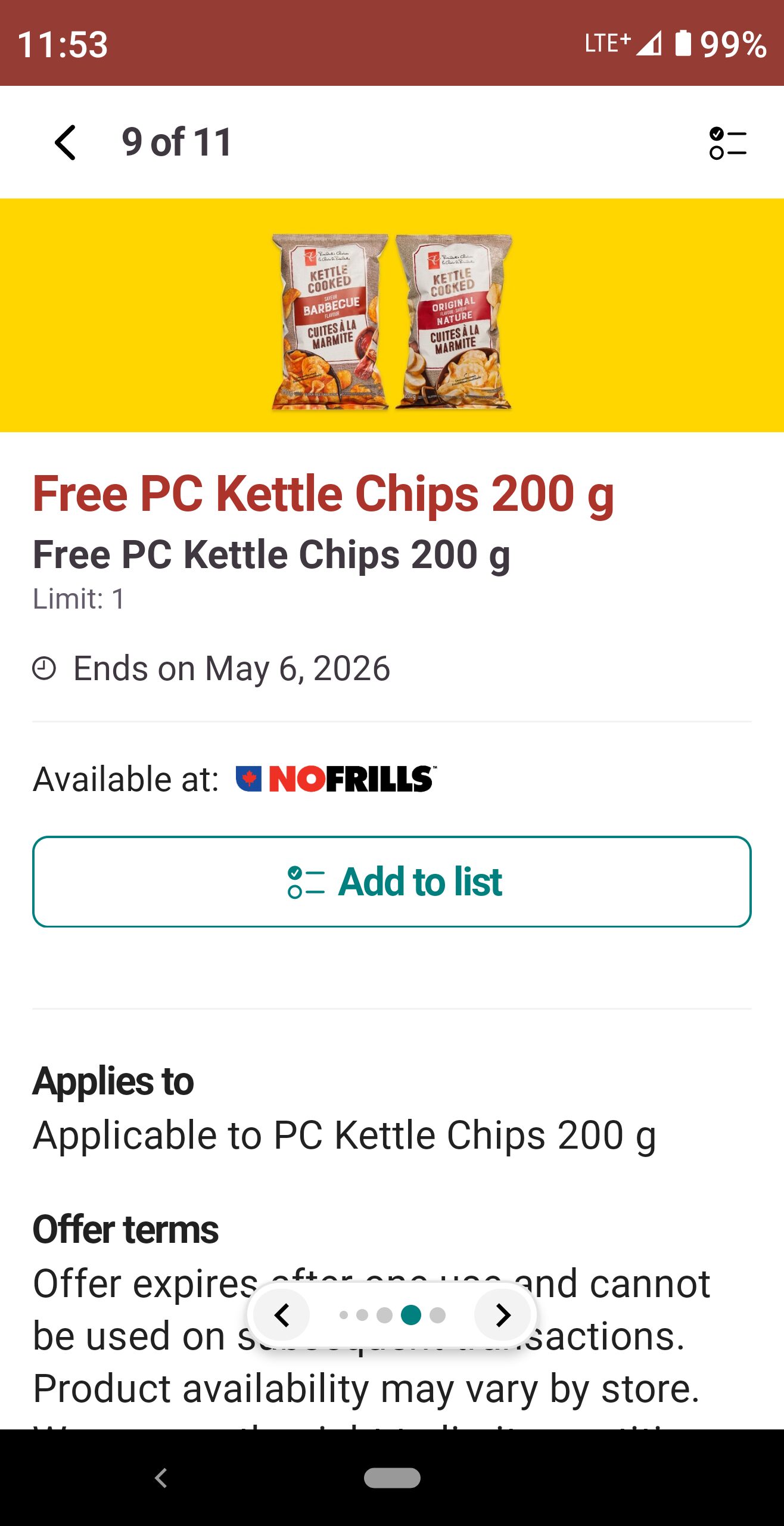[No Frills] ON - PC Kettle, Loads of, or World of potato chips $2 - 500 ...