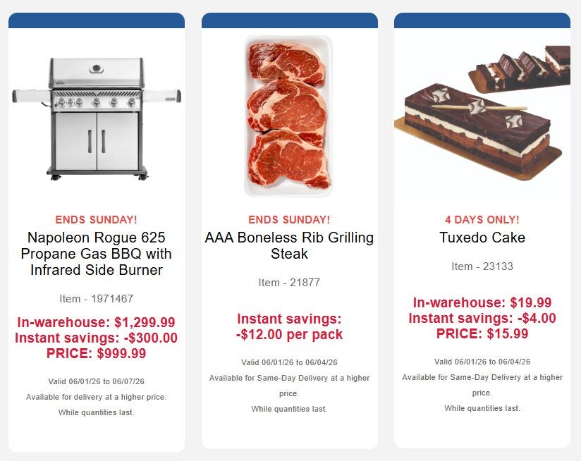 [Costco] Featured Savings in the Warehouse (Napoleon Gas BBQ, AAA ...