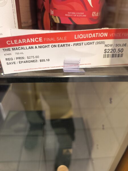 [LCBO] CLEARANCE LCBO in-store HEARTLAND, Macallan "a night on earth ...