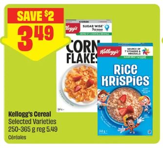[No Frills] [ON] Free Kellogg's Frosted Flakes Cereal Multigrain Less ...