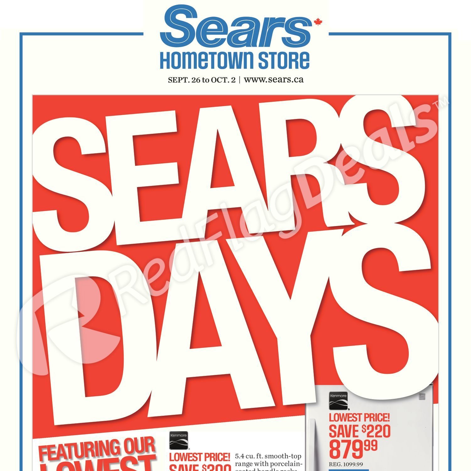 Sears Weekly Flyer - Hometown Store - Sears Days - Sep 26 – Oct 2 ...