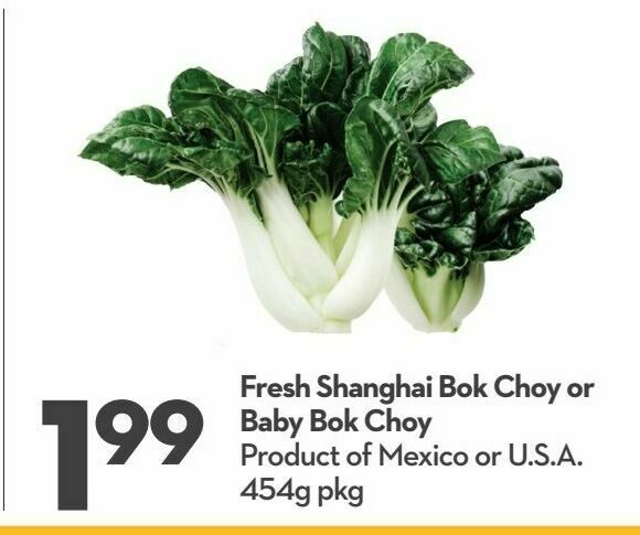 Longos: Fresh Shanghai Bok Choy or Baby Bok Choy - RedFlagDeals.com
